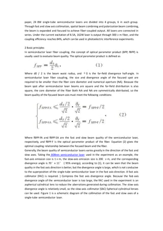 Module of fiber coupled diode laser based on 808nm single emitter ...