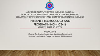 Internet Programming - Module one.pdf