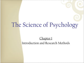 chapter 1 introduction and research methods: the science of psychology ...