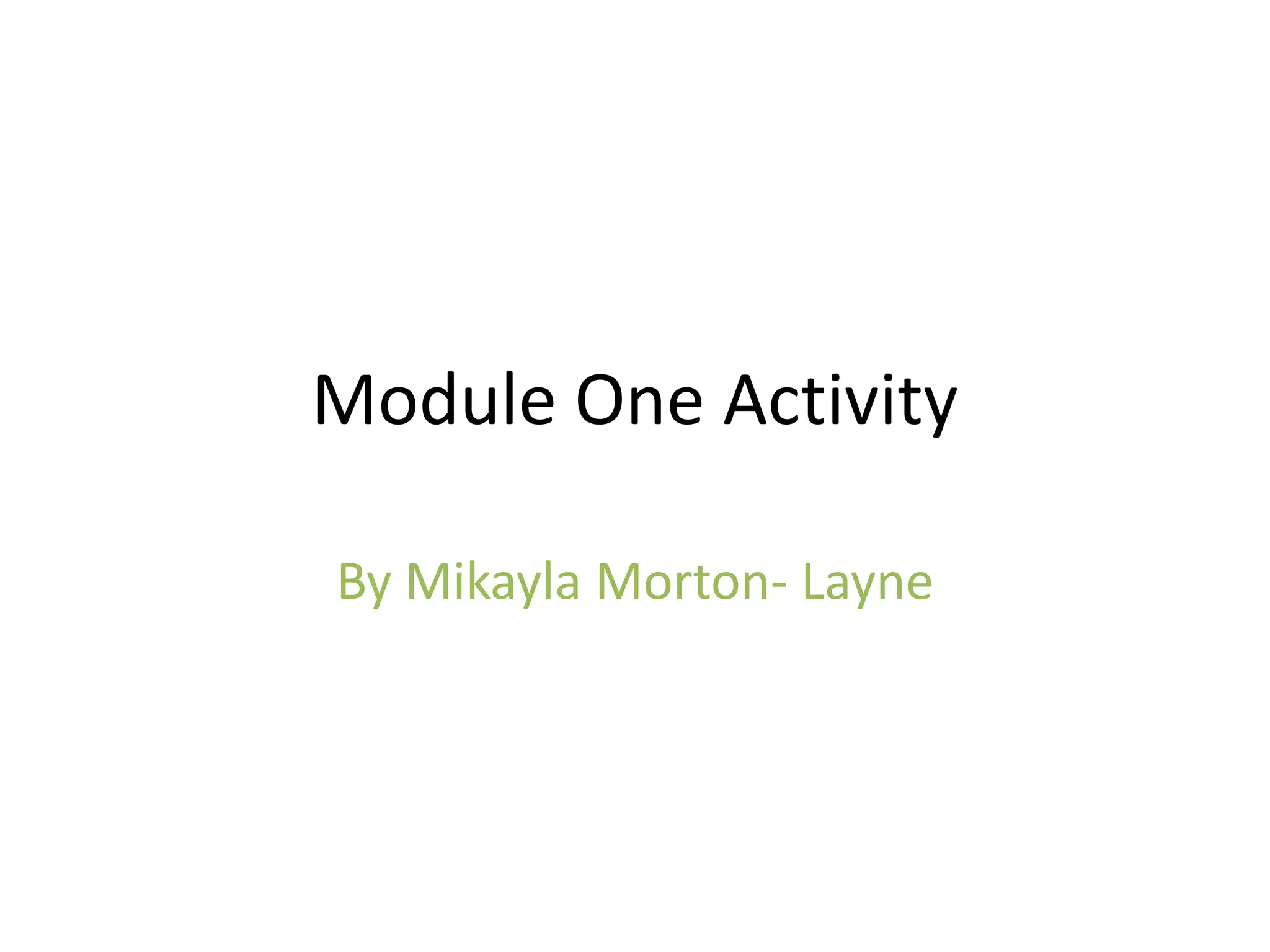 Module one activity | PPTX | Drawing and Sketching | Arts and Crafts