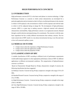 Module on Special and high performance concrete | PDF