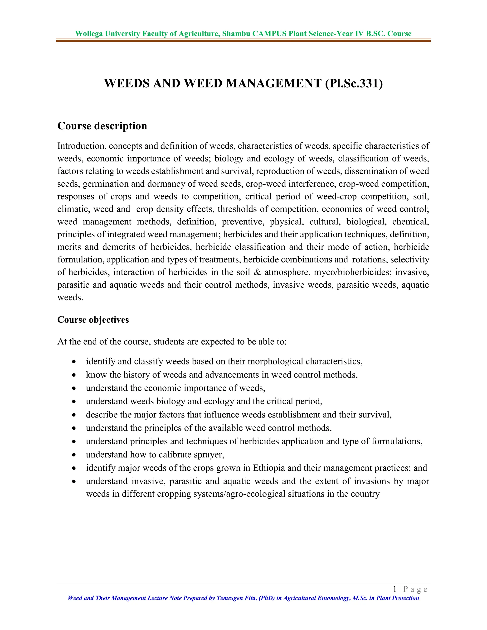 Module on Weeds and Their Management _Pl. Sc.461, 4th Year - Final@.pdf