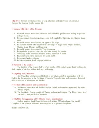 Module on yoga and corrective | DOCX