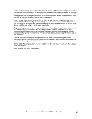 NCOI Module Opdracht Lerend Veranderen NCOI | PDF