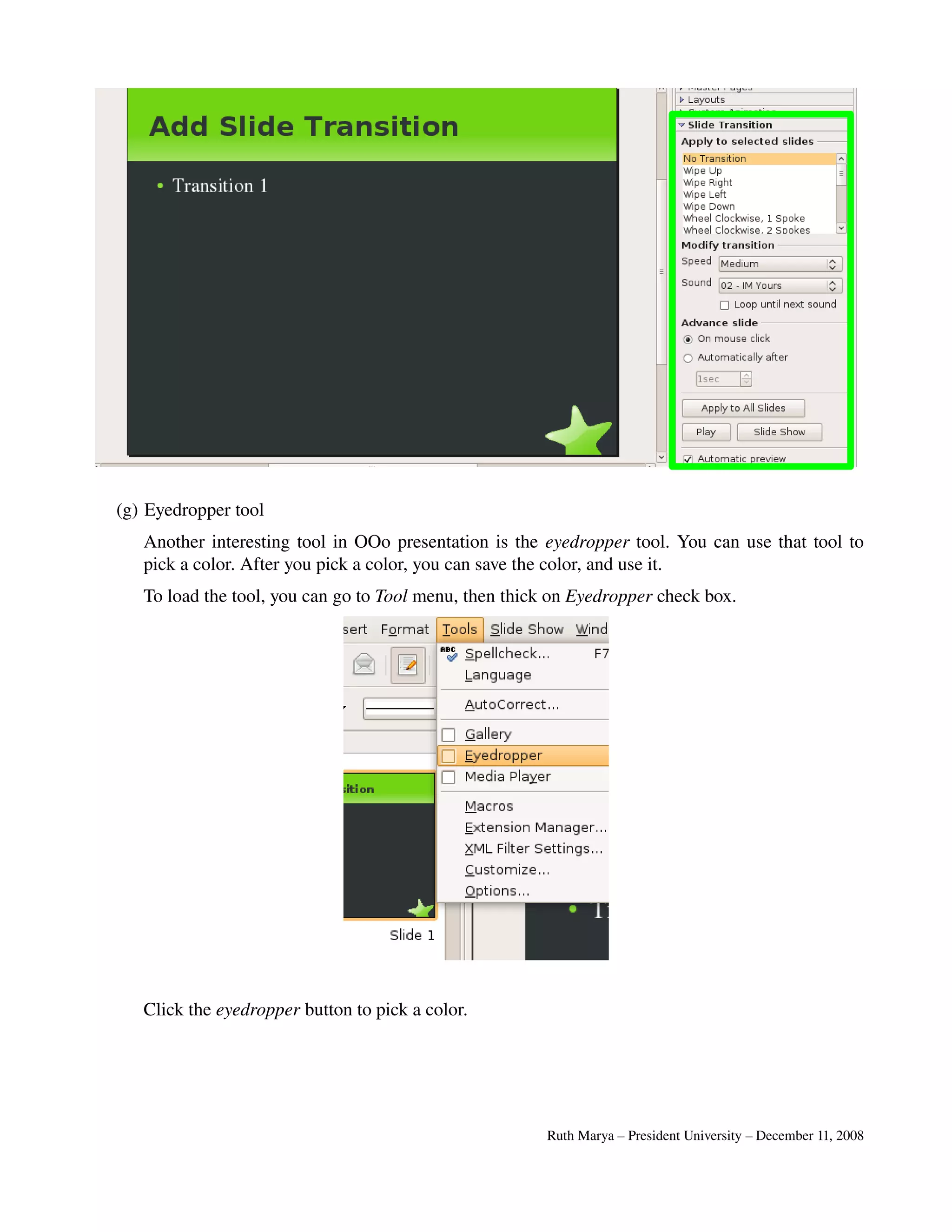 OpenOffice.Org Impress Tutorial | PDF