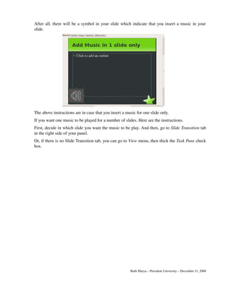 OpenOffice.Org Impress Tutorial | PDF