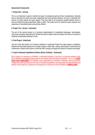 Constructed Landscape - Module outline | PDF