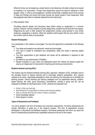 Module outline design studio 1 march 2015 | PDF