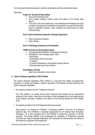 Module outline design studio 1 march 2015 | PDF