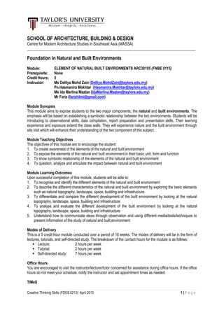 Module outline enbe | PDF