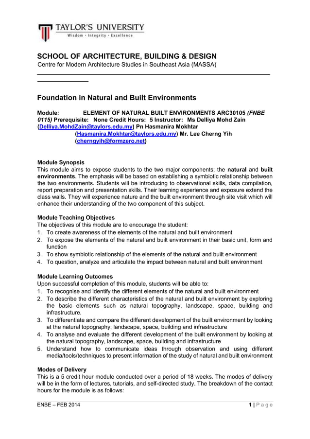 Module Outline ENBE | DOCX