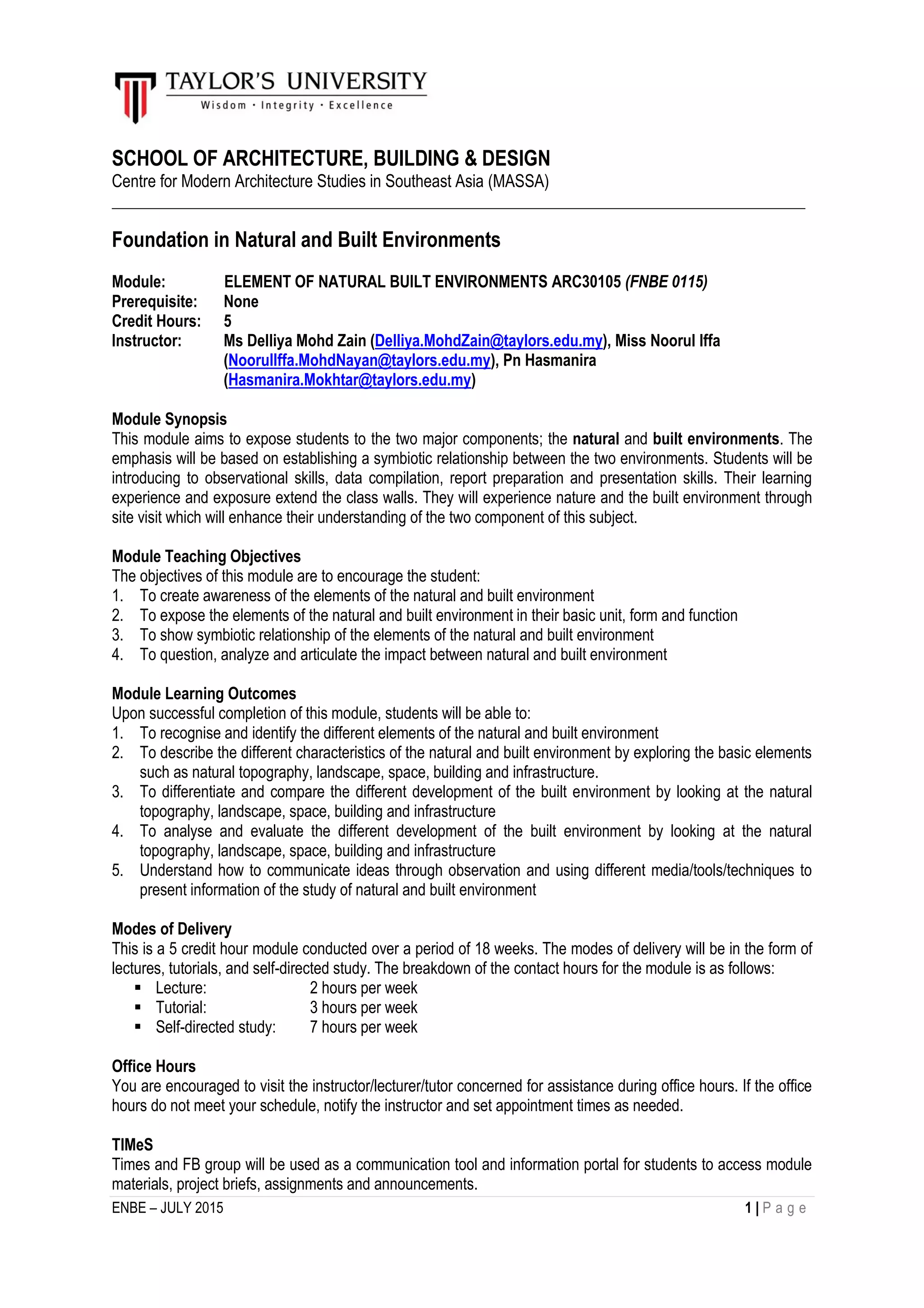 Module outline enbe dmz 06082015 july2015 | PDF