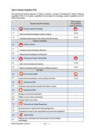 Intro to Design Module outline jan2015 | PDF