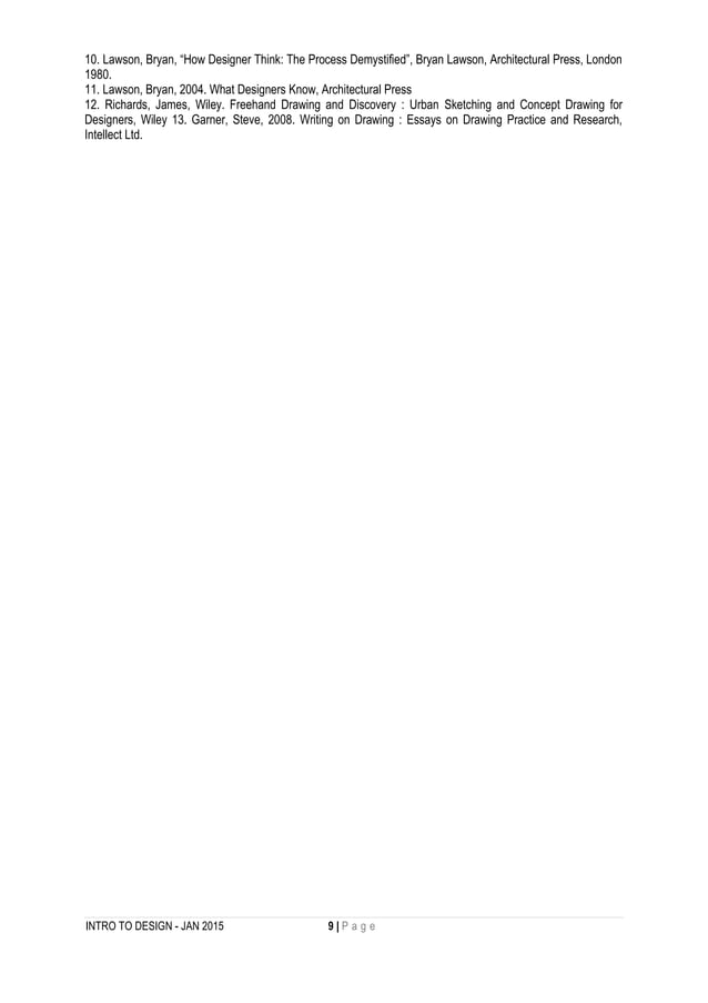 Intro to Design Module outline jan2015 | PDF