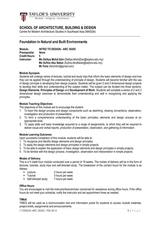 Module outline itdesign 2014 feb rev a | PDF | Free Download