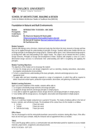 Module outline itd sns sept2015 | PDF