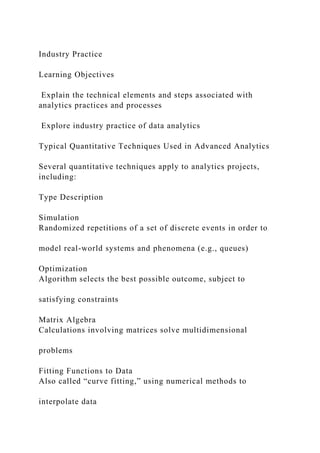Module Overview Careers in Analytics In this module, we .docx