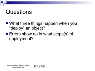 Module Owb Deploying Objects | PPT