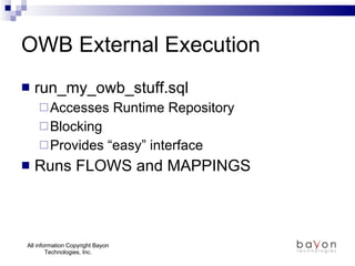 Module Owb External Execution | PPT