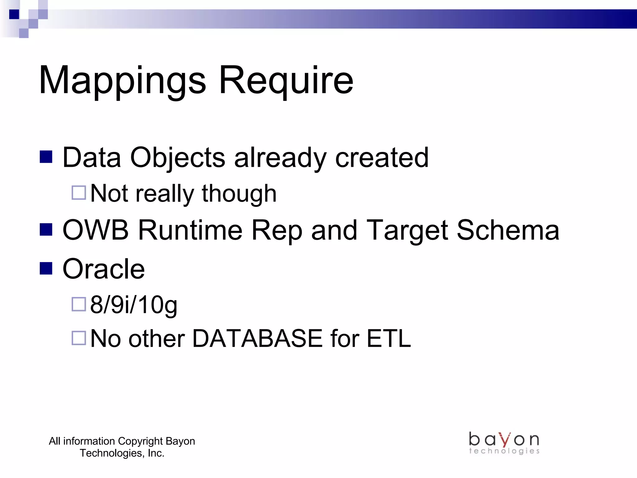 Module Owb Mappings | PPT