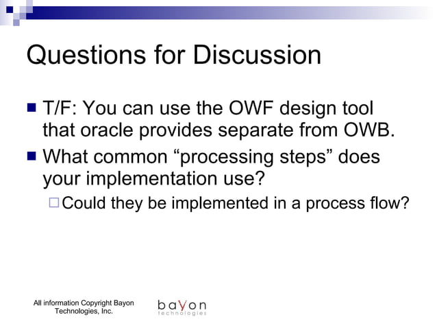 Module Owb Process Flows | PPT