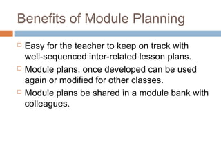 Module Planning in Adult ESL | PPT