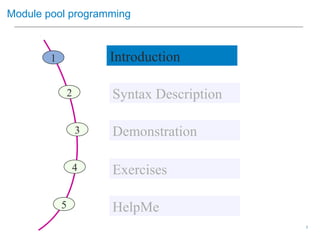 Module pool programming | PPT