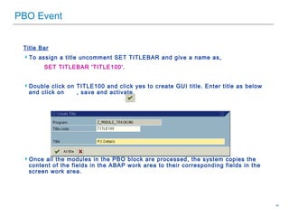 Module pool programming | PPT