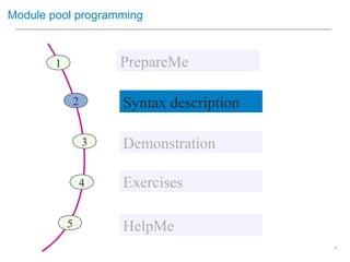 Module pool programming | PPT
