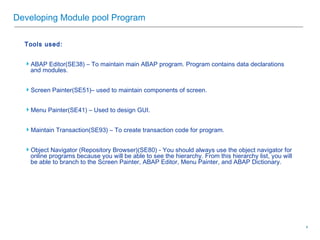 Module pool programming | PPT