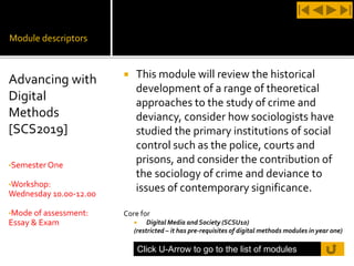 Module presentation l2 2018 | PPT
