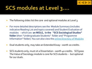 Module presentation level 3 2018 | PPT