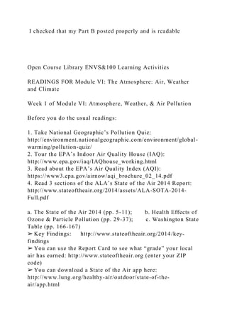 Module Q&A” Assignment Instructions — Online ENVS 100 .docx