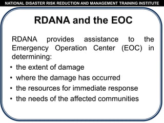 Rapid Damage and Needs Analysis on DRR Management | PDF