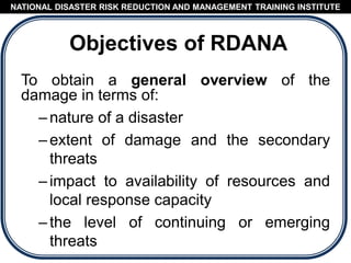 Rapid Damage and Needs Analysis on DRR Management | PDF