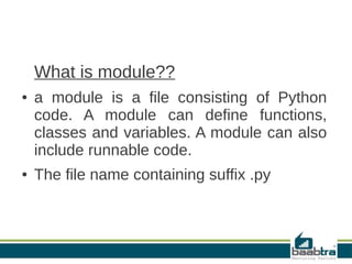 Modules in Python | PPT