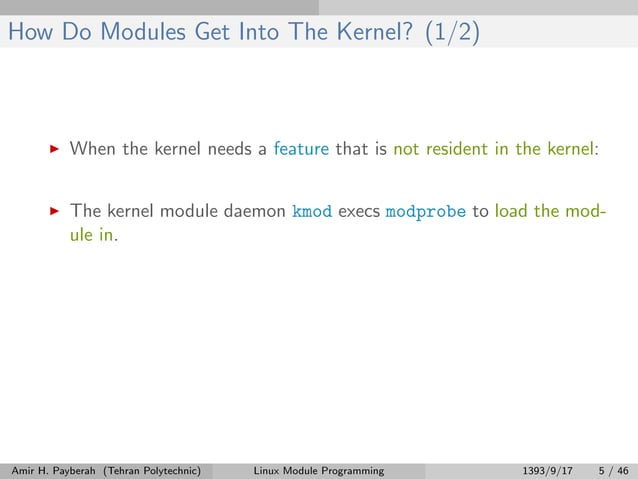 Linux Module Programming | PDF | Operating Systems | Computer Software ...