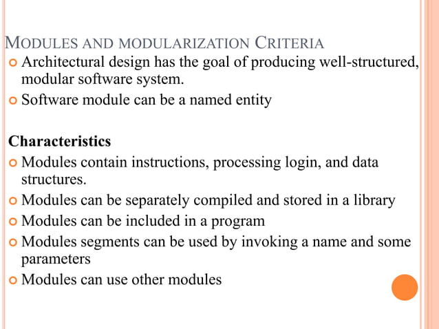 Modules And Modularization Criteria Pptx Programming Languages Computing