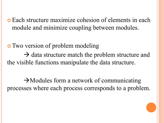 Modules And Modularization Criteria