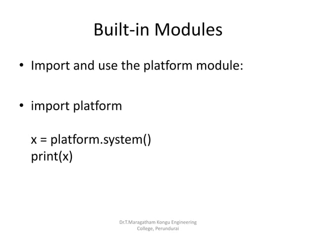 Modules and packages in python | PPSX