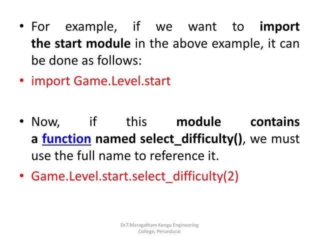 Modules and packages in python | PPSX