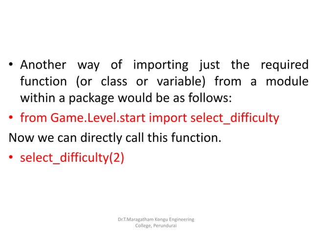 Modules and packages in python | PPSX