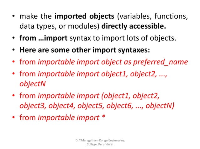 Modules and packages in python | PPSX