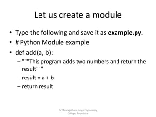 Modules and packages in python