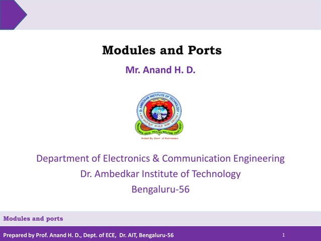 Modules And Ports In Verilog Hdl Ppt 9744