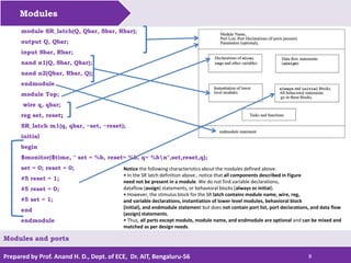 Modules and ports in Verilog HDL | PPTX