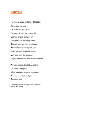 Module self access learning | PDF