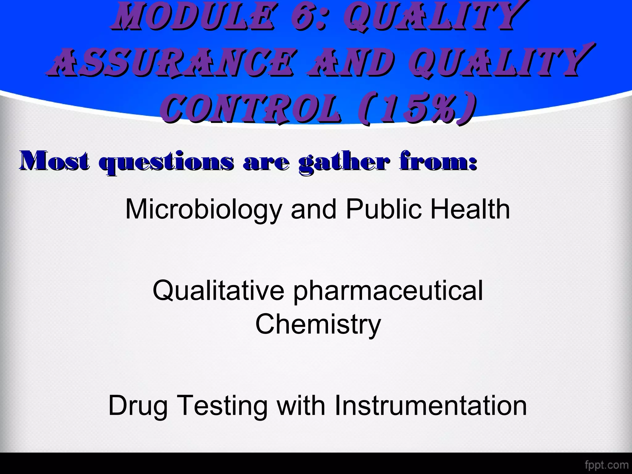 Pharmacists Licensure Exam Modules | PPT