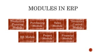 Modules in Enterprise Resource Planning | PPTX