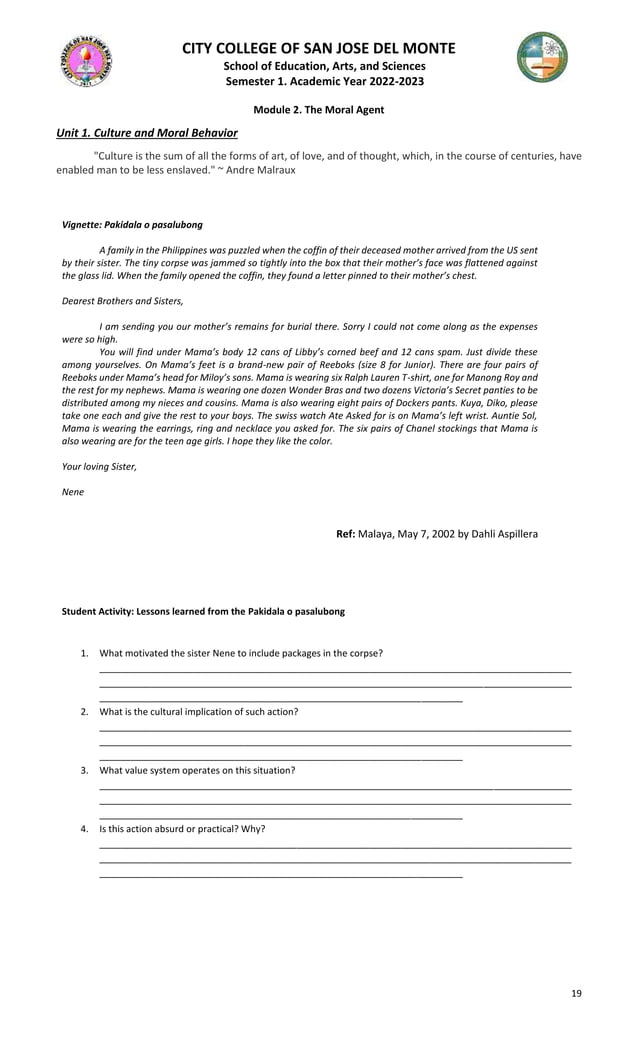 Modules in Ethics_updated (1).pdf | Secondary Education | Education